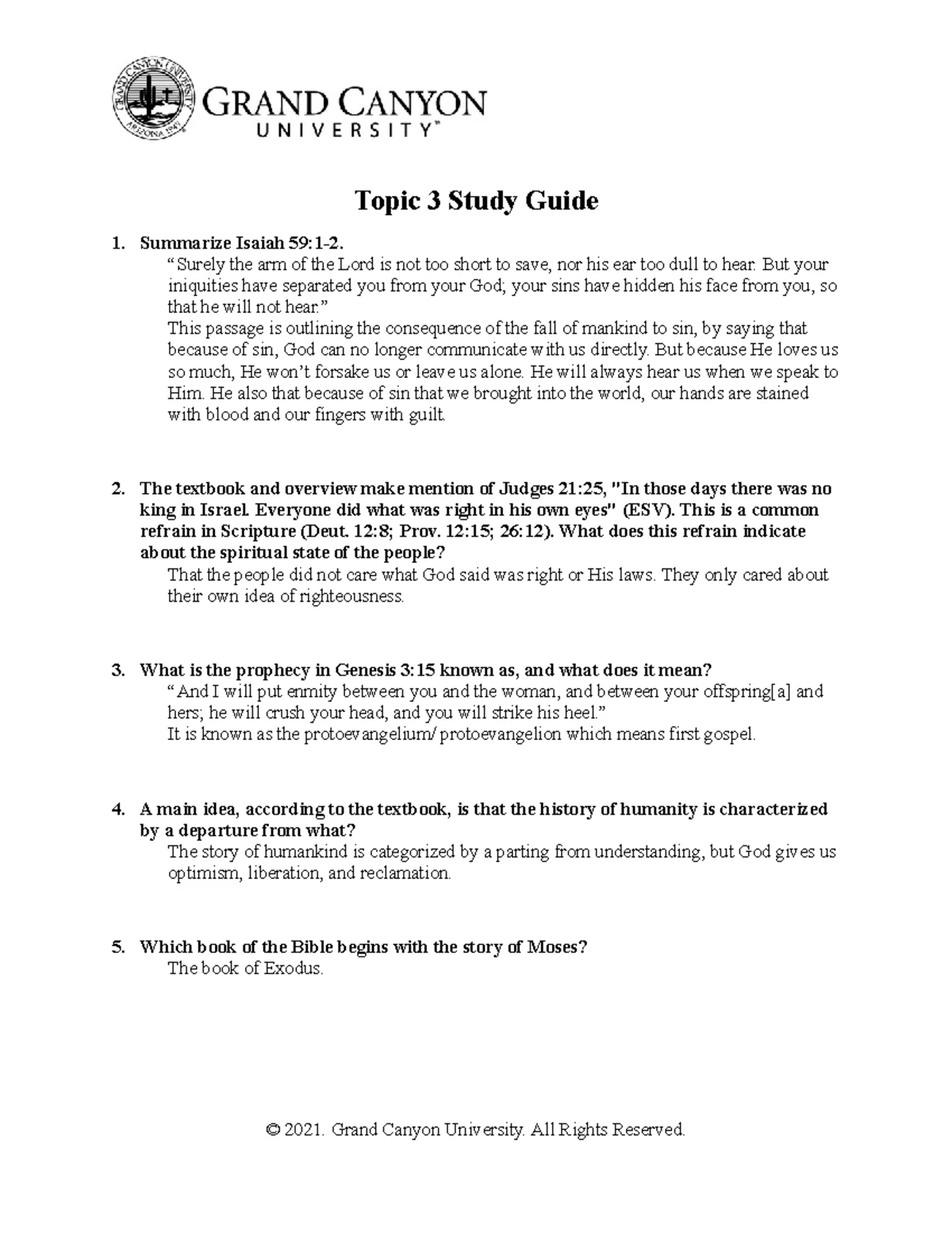 CWV 101 RS Topic 6 Study Guide for Quiz Preparation - Studocu
