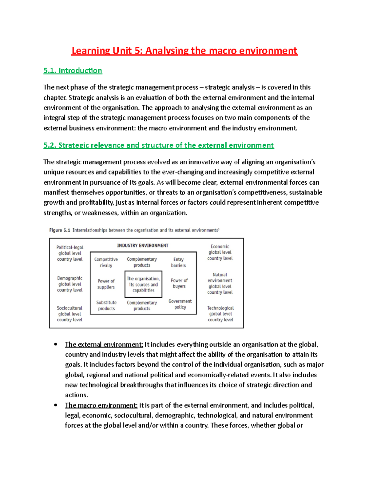 Learning Unit 5 (Printed - Learning Unit 5: Analysing the macro ...