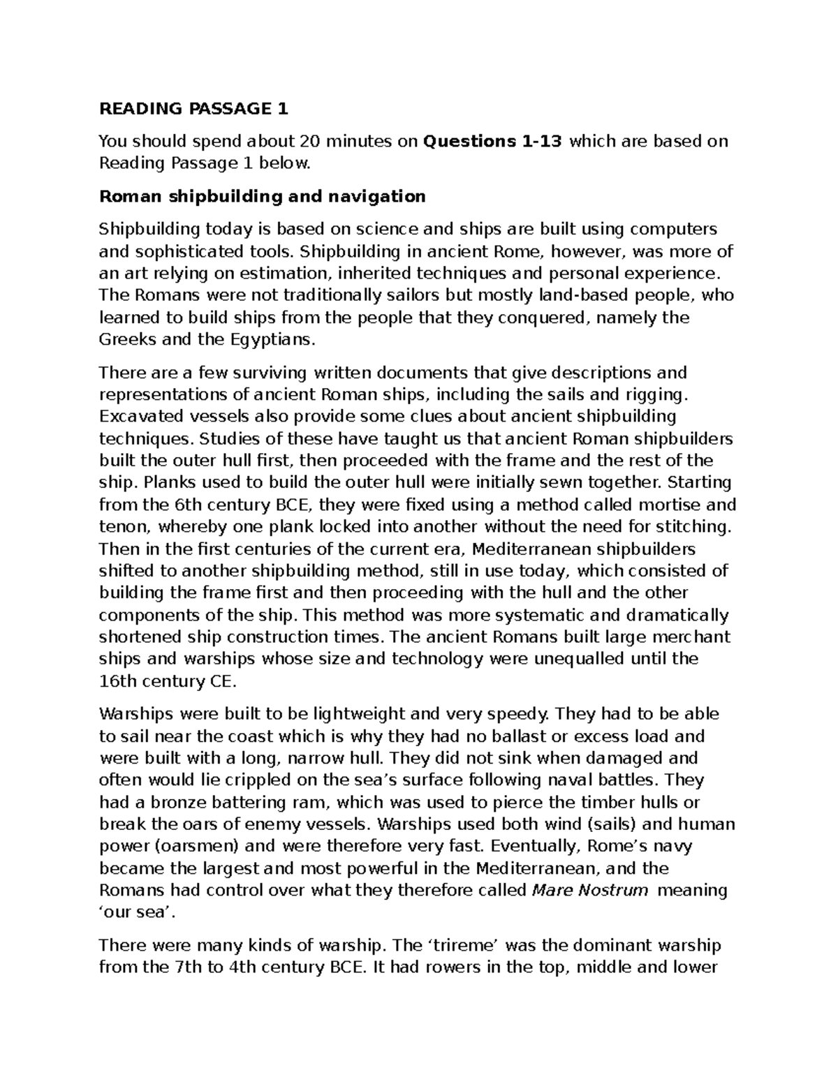 Exam 16 Test 3: Reading Passage Analysis and Questions - Studocu