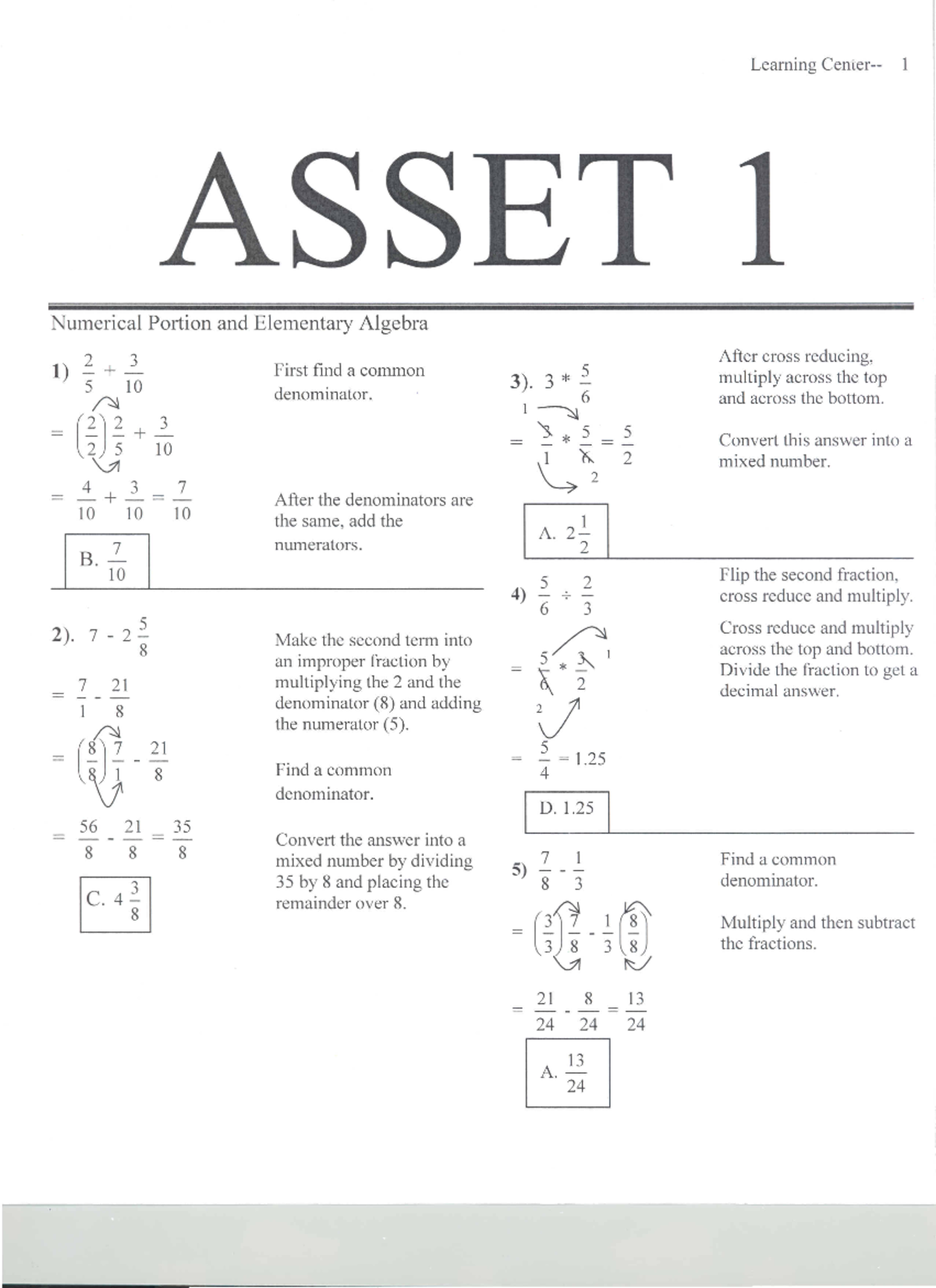 Asset 1 Exam Answer Key for Your Requirements - Studocu