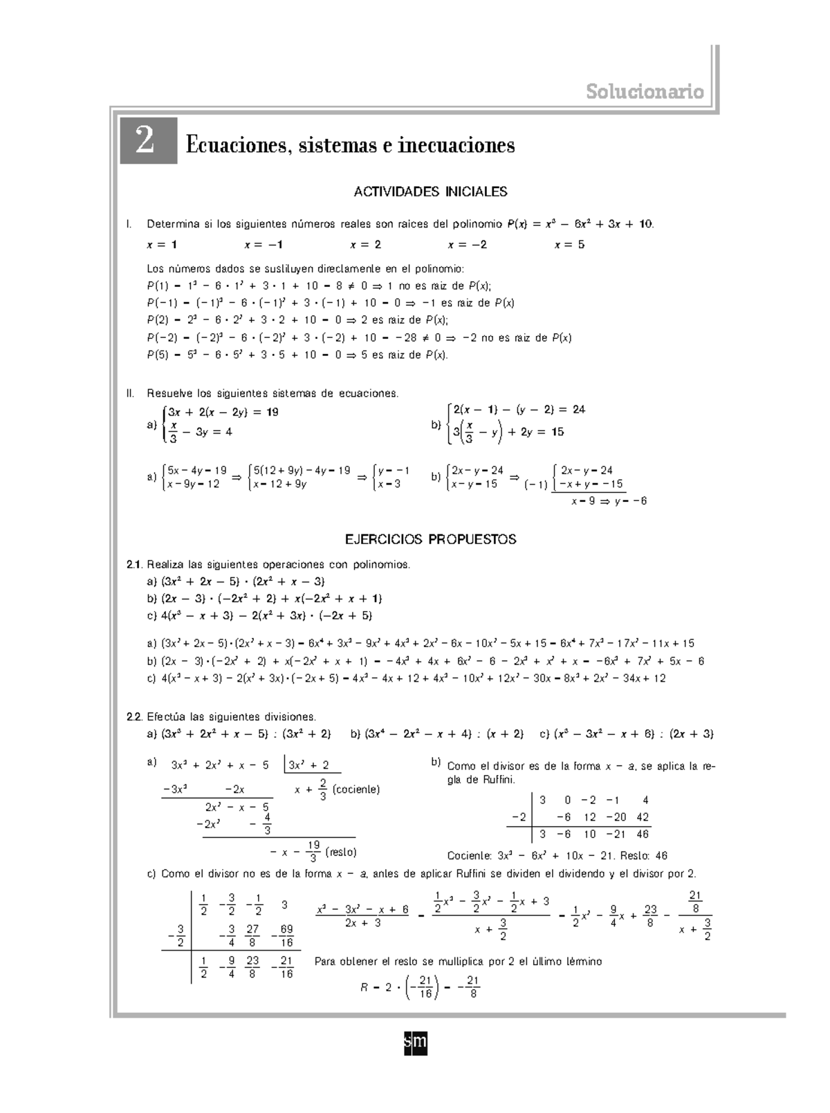 Solucionario de Ecuaciones y Sistemas de Ecuaciones - MAT101 - Studocu