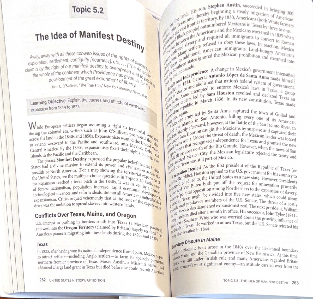 APUSH Topic 5.2: The Idea of Manifest Destiny and Westward Expansion ...