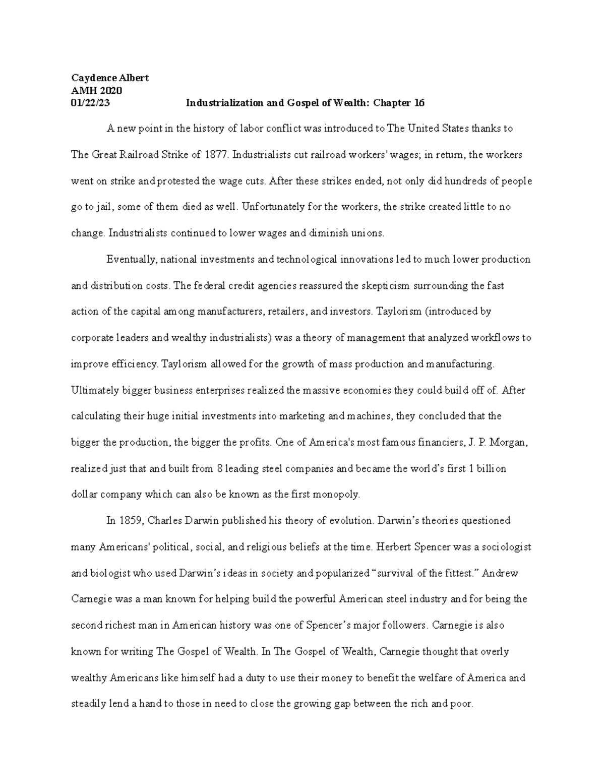 Industrialization and Gospel of Wealth: Chapter 16 - The American Yawp ...