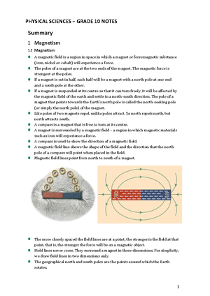 Physical Sciences Grade 10 Notes - PHYSICAL SCIENCES GRADE 10 NOTES ...