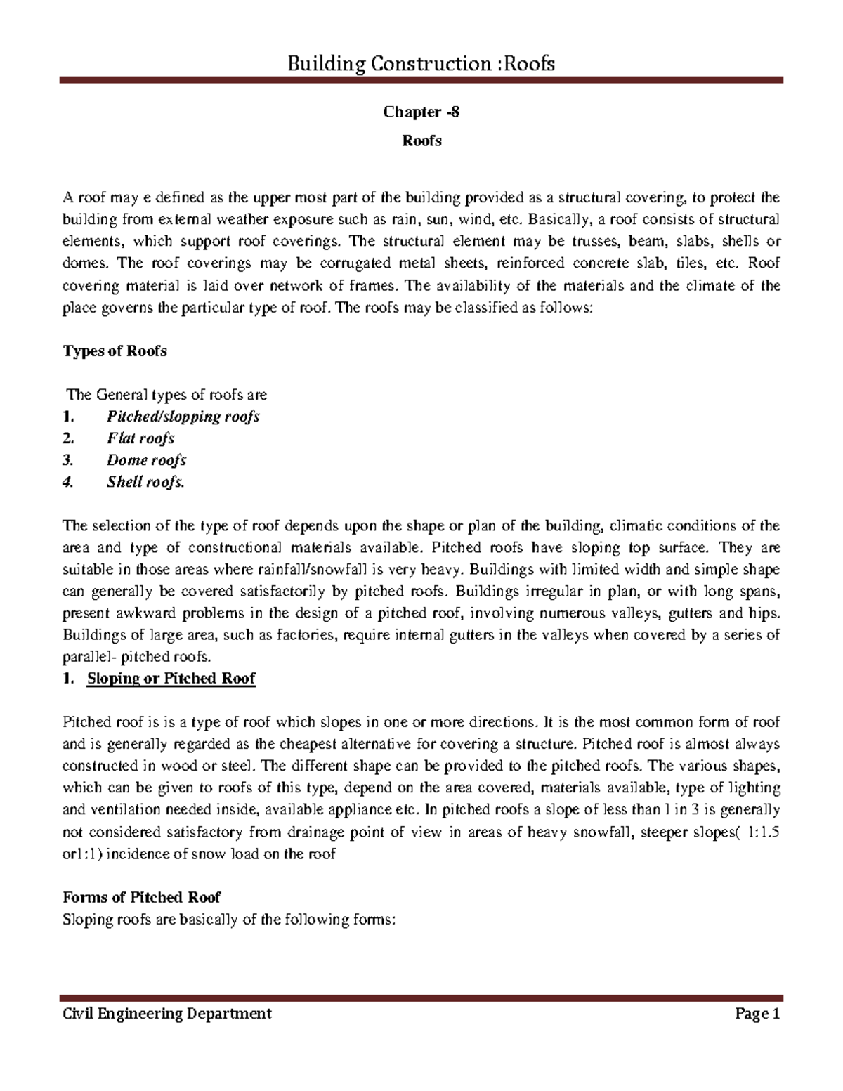 Chapter 8: Roofs Overview - Types, Elements, and Design - ROOFINGNOTES ...