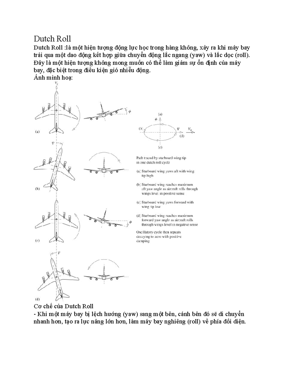 Bài tập dutch roll,spiral - Dutch Roll Dutch Roll :là một hiện tượng ...