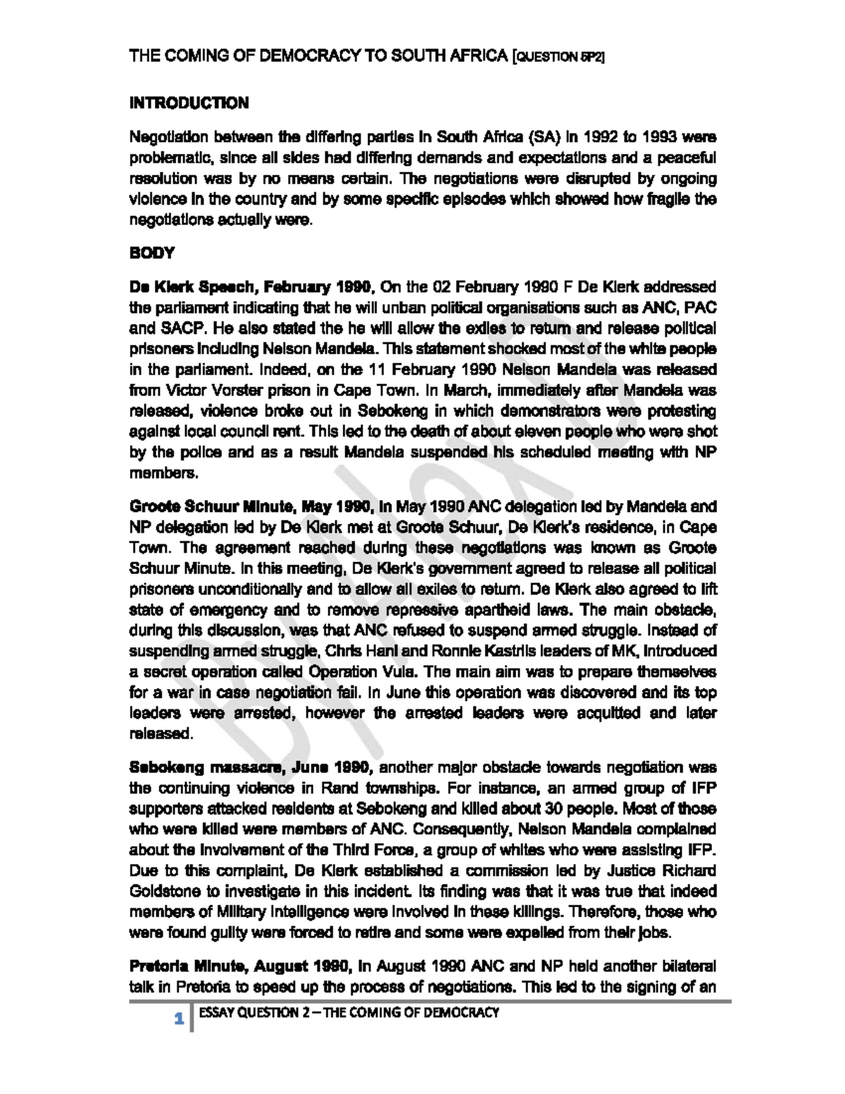 END OF COLD WAR ESSAY - Gorbachev's Reforms and Global Impact - Studocu