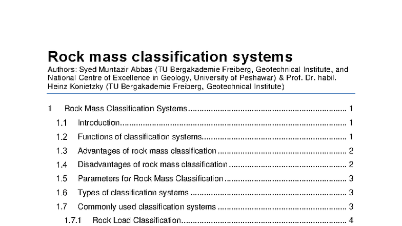 10 Rock mass classification systems 5 0 - Editor: Prof. Dr.-Ing. habil ...