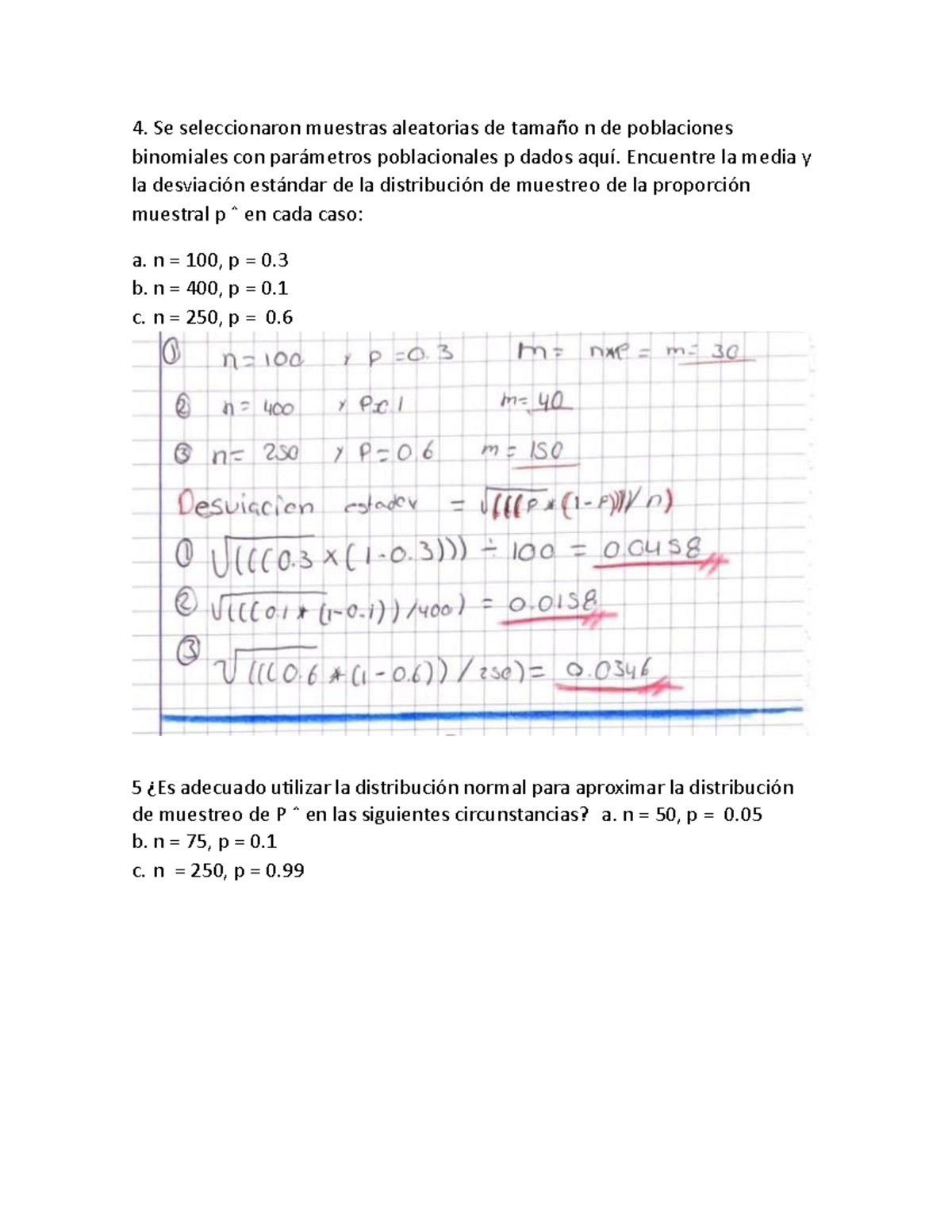 Ejercicios de Estadística 1 P: Distribución Muestral y Parámetros - Studocu