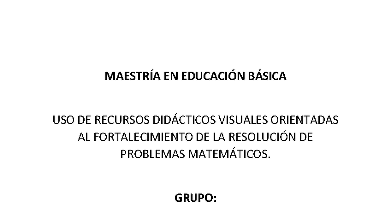 MAEB: Uso de Recursos Didácticos Visuales para Resolver Problemas ...