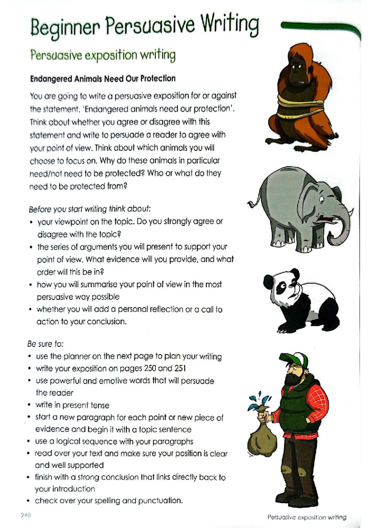 Beginner Persuasive Writing: Protecting Endangered Animals - Studocu