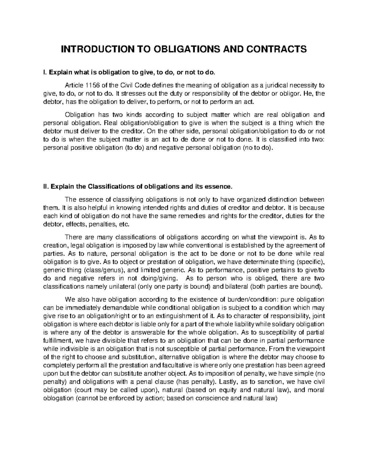 Article 1166 - Obligations to Deliver Accessions & Accessories: Lecture ...