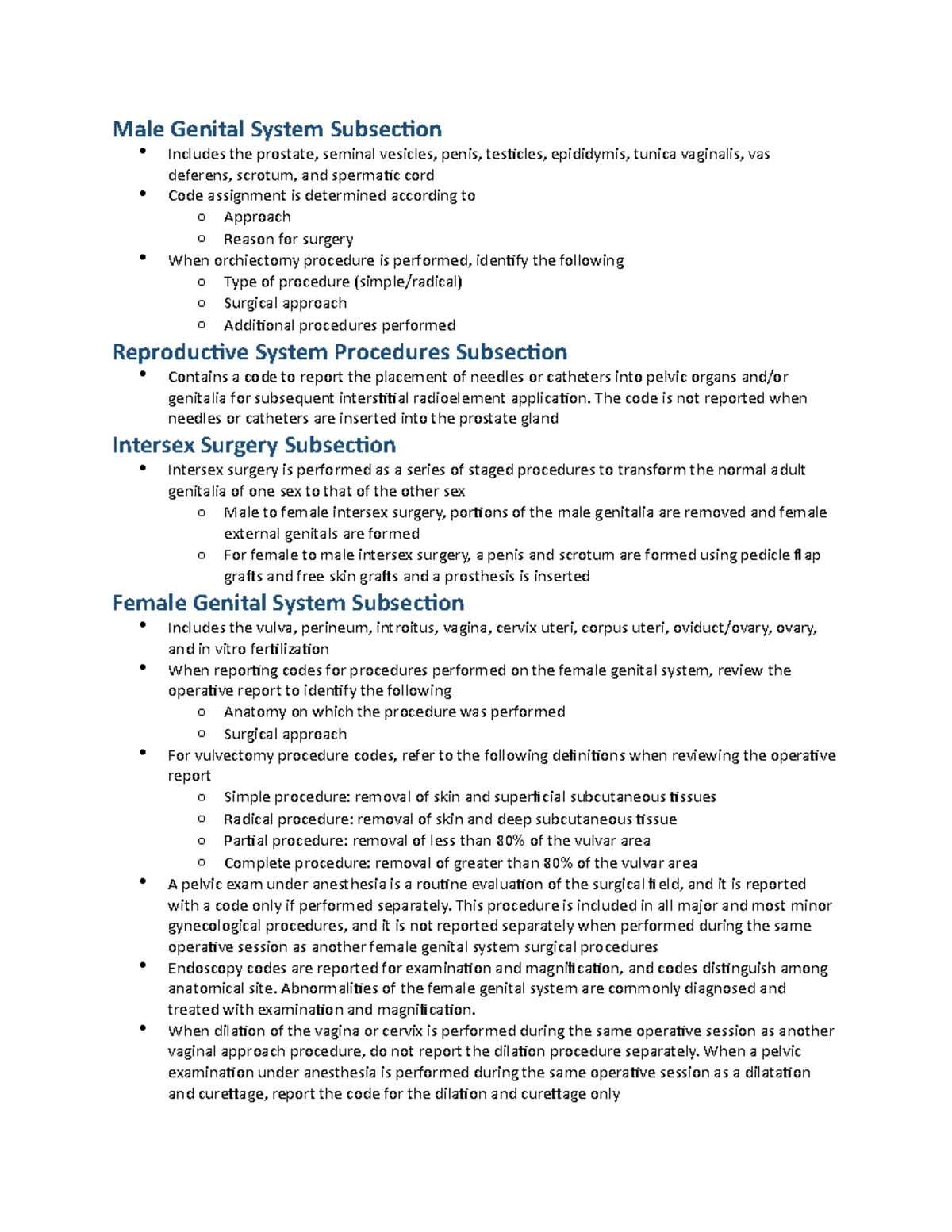 Chapter 13 Surgery Ii Notes Chapter 13 Cpt Surgery Ii