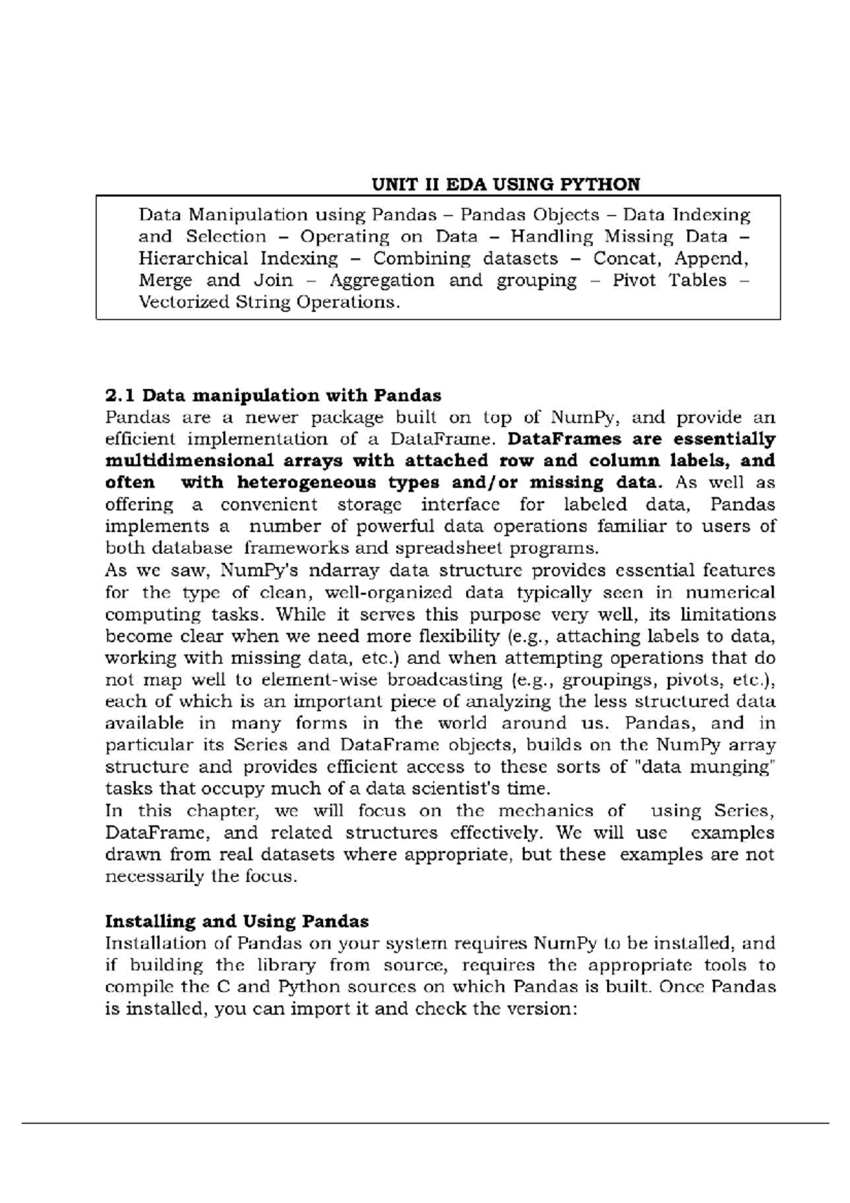EDA unit2 - Exploratory Data Analysis - Studocu