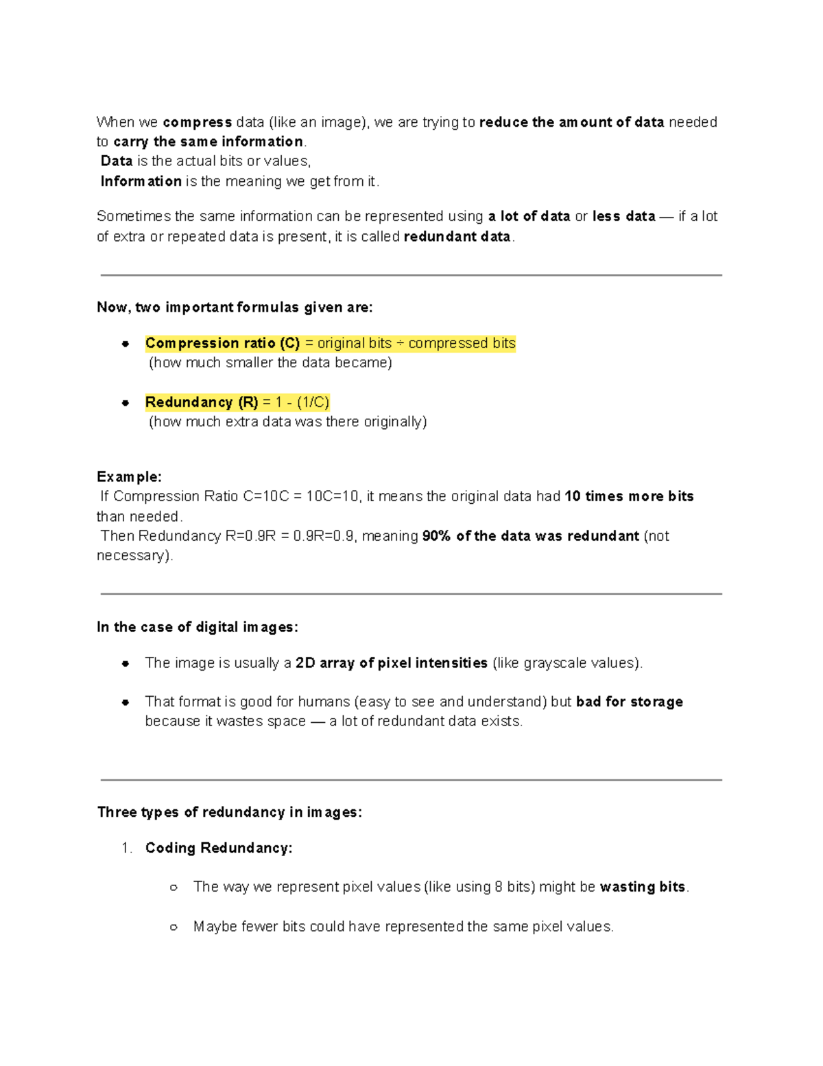 Image Compression Techniques - FDSDFS - Studocu