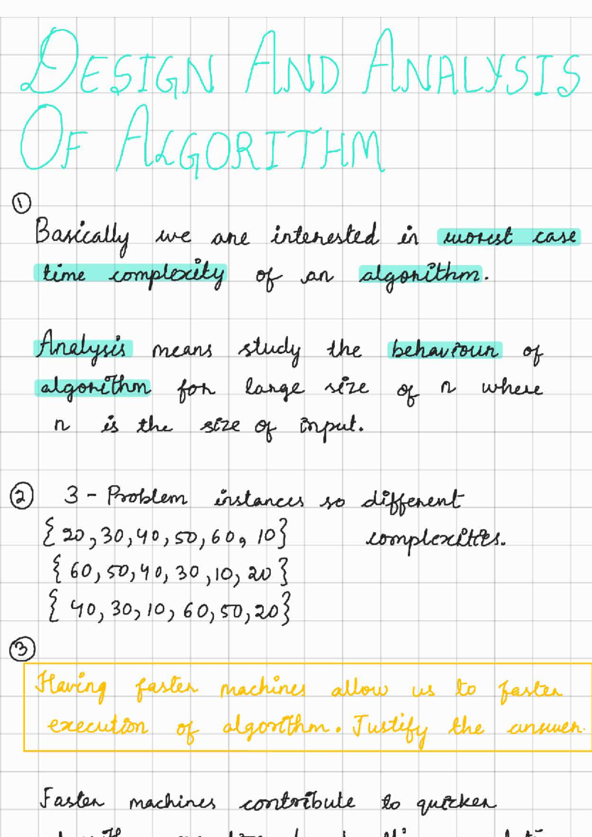 AAD - Best Notes on Algorithm Design and Analysis - Studocu