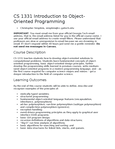 CS 1331 - Georgia Tech - Intro-Object Orient Prog - Studocu