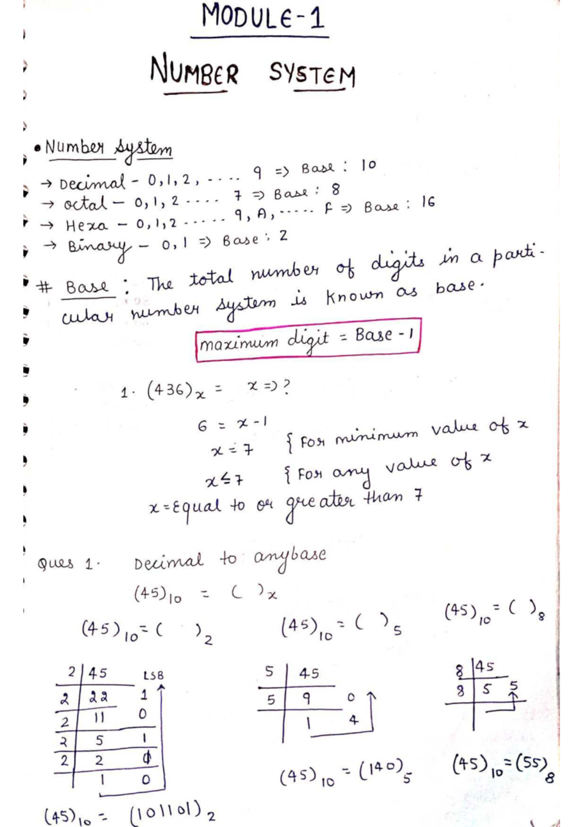 DLCD 207: Number Systems and Binary Arithmetic Concepts - Studocu