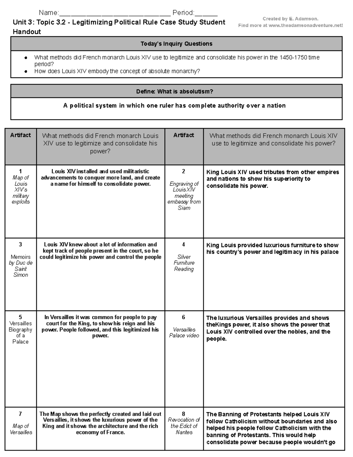 Unit 3 Case Study: Legitimizing Political Rule under Louis XIV - Studocu