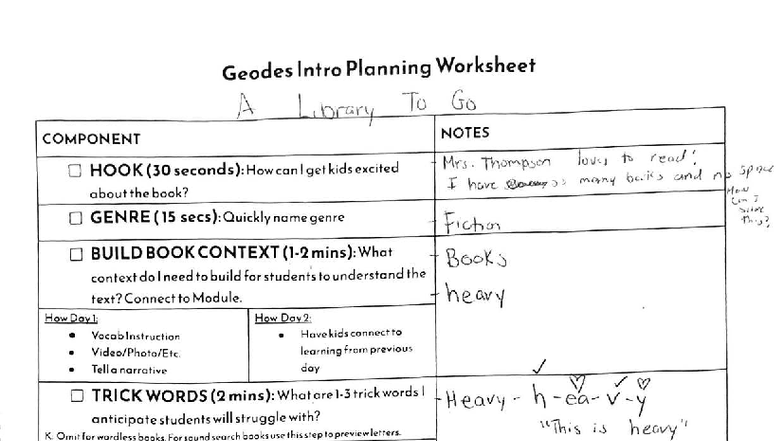 Geodes Reading Program Lesson Plans (2024) - Studocu