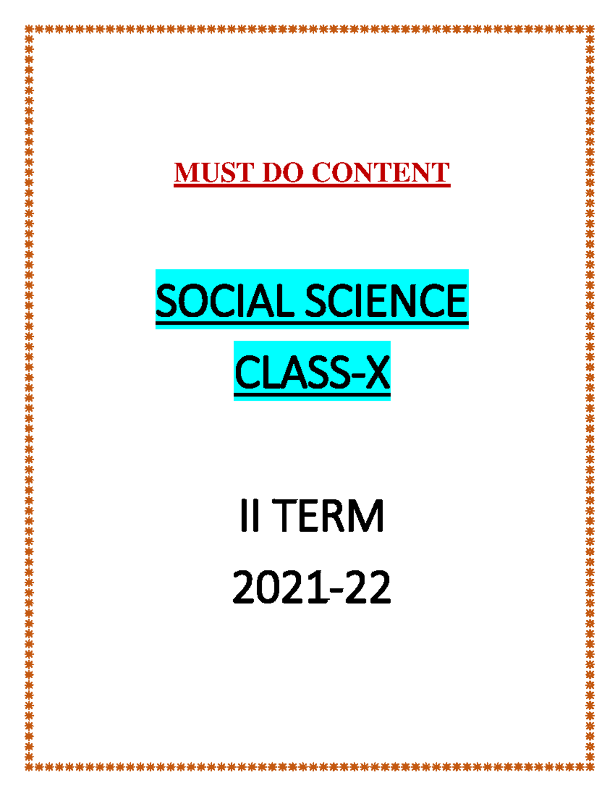 MUST DO CONTENT: SOCIAL SCIENCE II TERM - SPIRIT OF ENLIGHTENMENT - Studocu