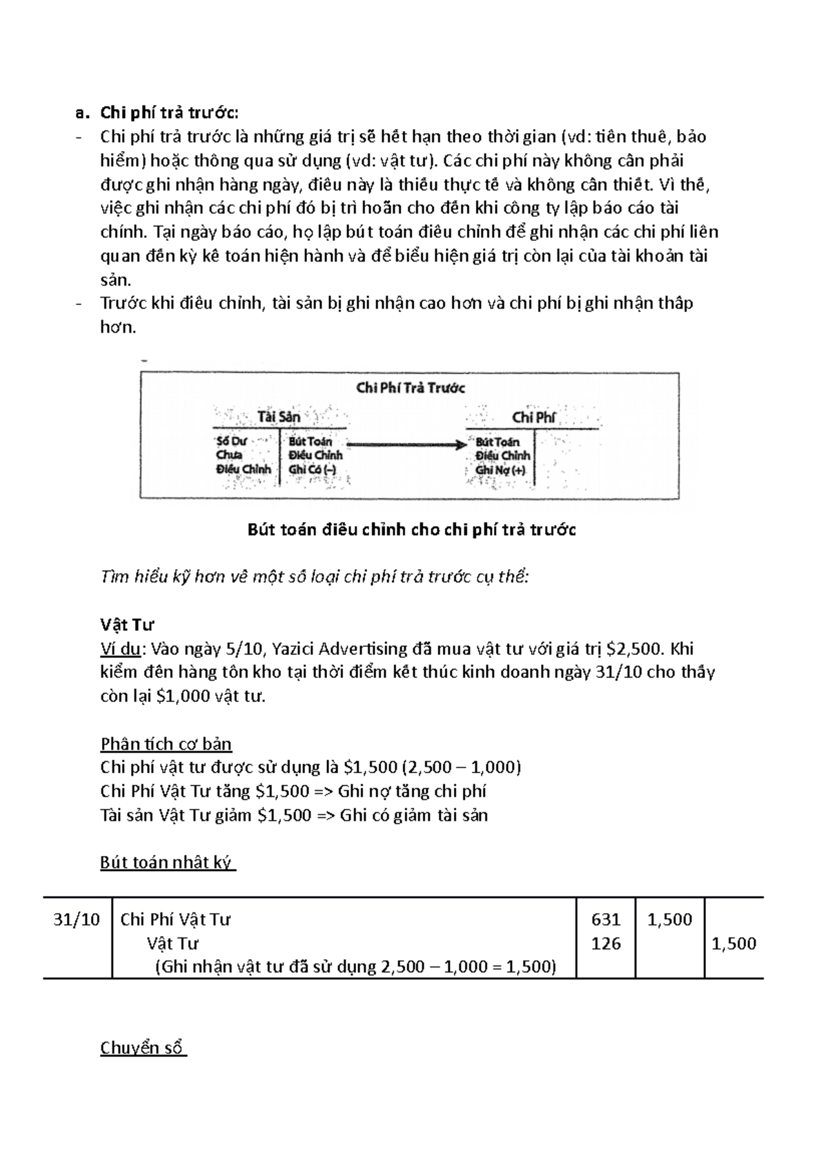 Chi phí trả trước - presentation - a. Chi phí tr ả tr ước: Chi phí tr ả ...