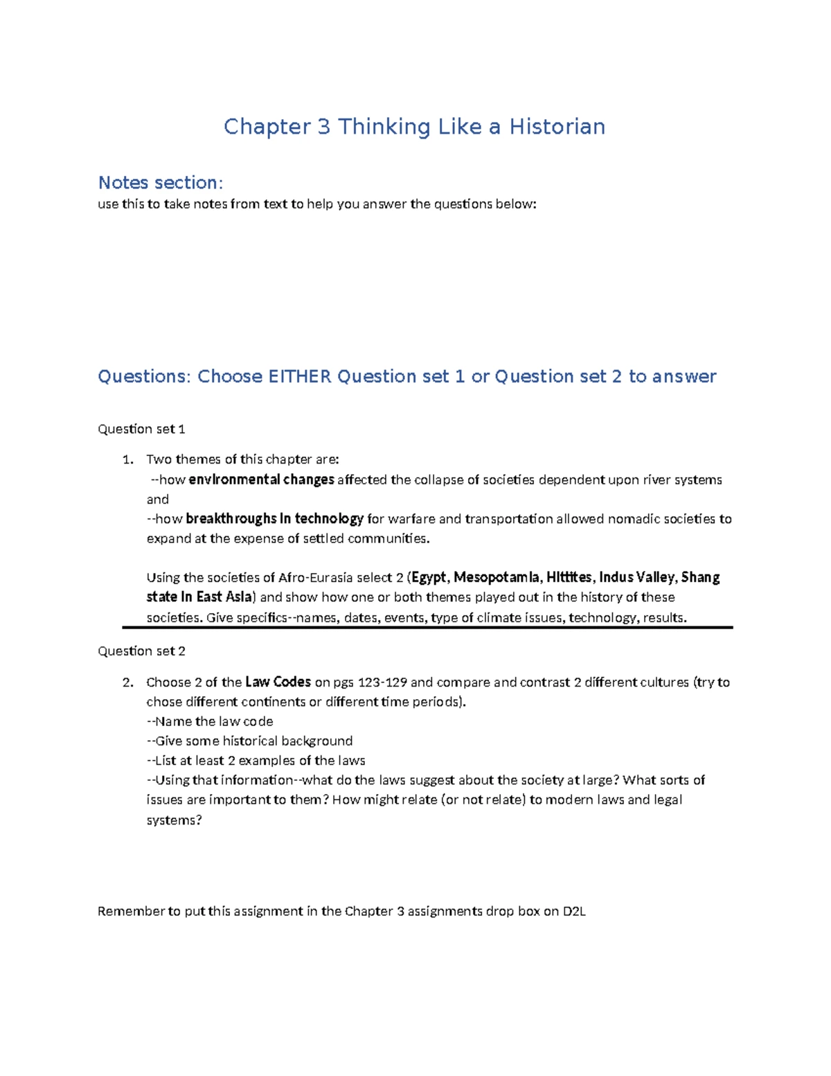 Chapter 2: Thinking Like a Historian - Study Notes - Studocu