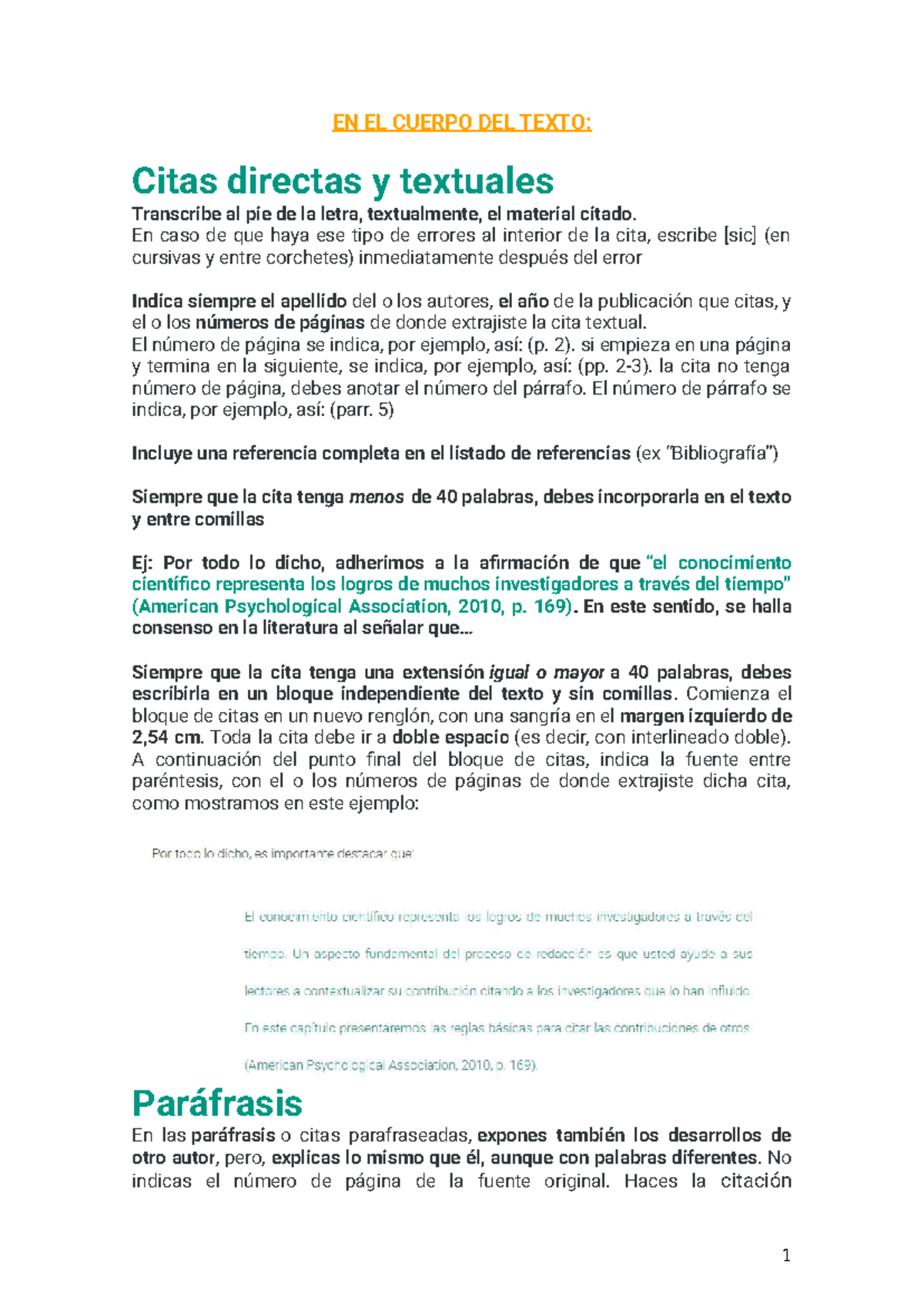 Guía Completa de Citas y Referencias en Formato APA - Resumen APA - Studocu