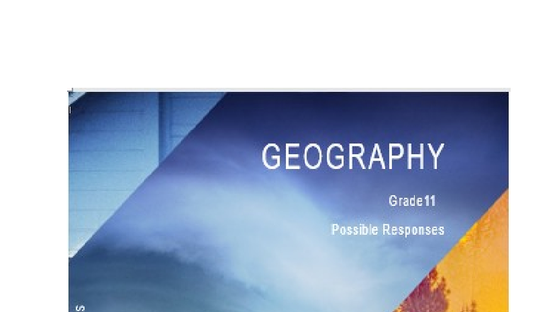 Grade 11 Term 1 Marking Guideline: The Atmosphere & Energy Balance ...