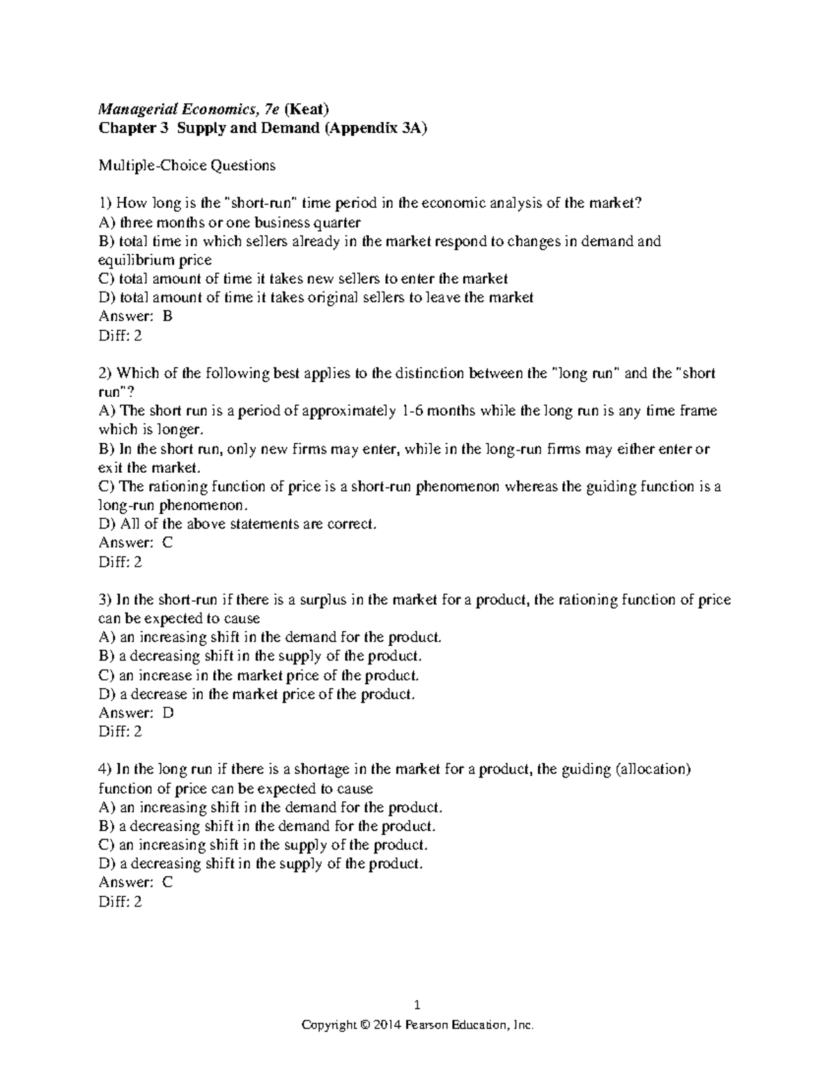 Chapter 3 (3) - lecture notes - 1 Managerial Economics, 7e (Keat ...