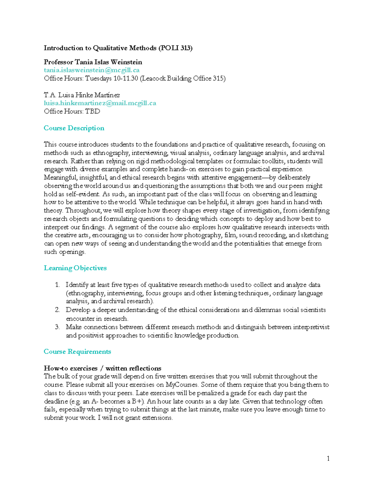 Qualitative Research Methods Overview (POLI 313) - Studocu
