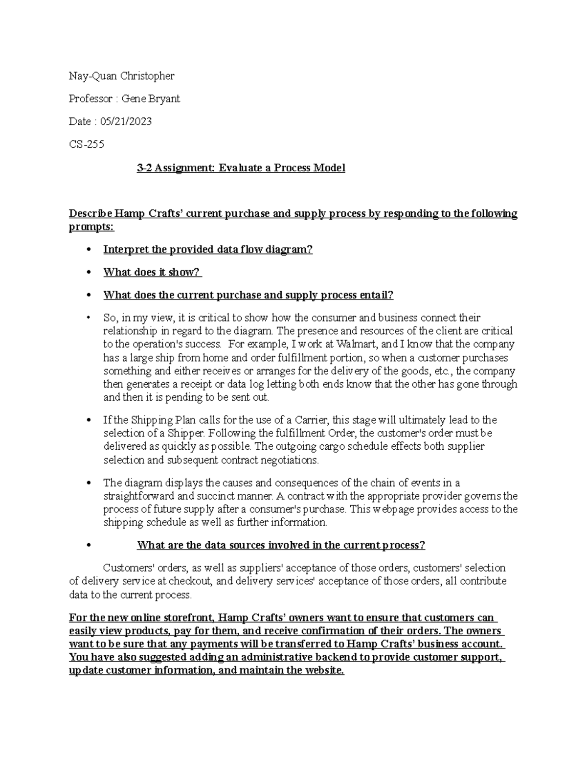 Module 3 Assignment 521 - Nay-Quan Christopher Professor : Gene Bryant ...