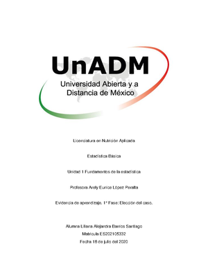 NEBA U3 A1 YEGJ - Actividad 1. Unidad 3. Muestreo - Licenciatura en ...