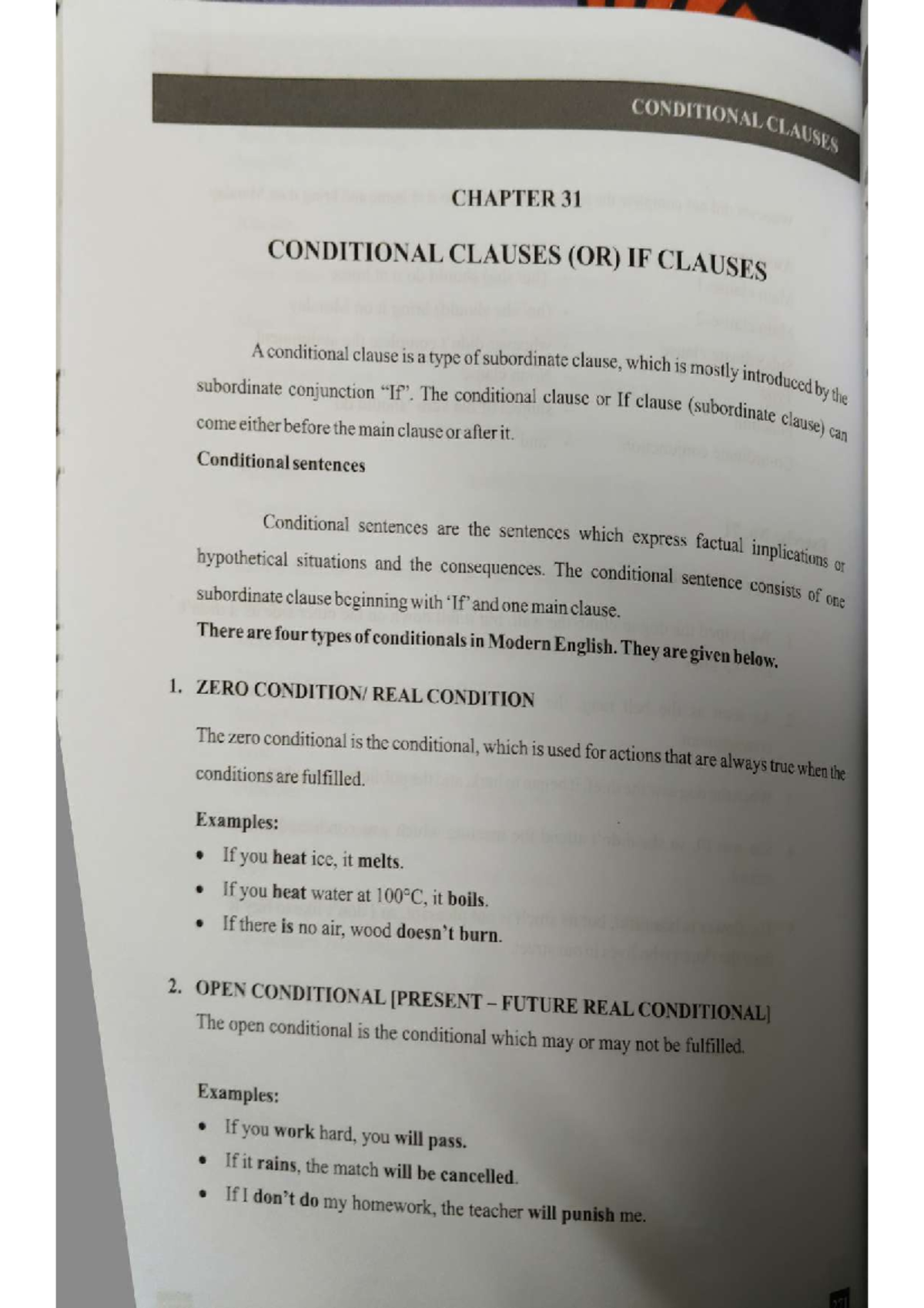 Conditional Clauses - Chapter 31 Notes on If Clauses - Studocu