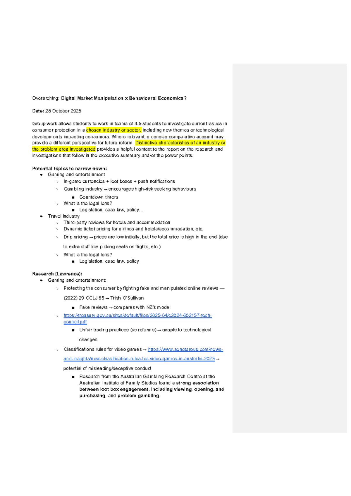 ACL Group 1 - Digital Market Manipulation: Examining Consumer ...