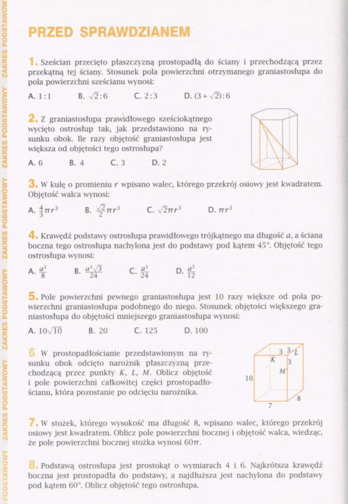 Stereometria - Powtórzenie przed Sprawdzianem z Geometrii 1 - Studocu