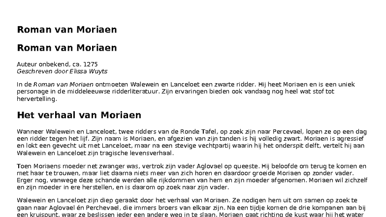 Roman van Moriaen: Een Uniek Verhaal van Identiteit en Avontuur ...