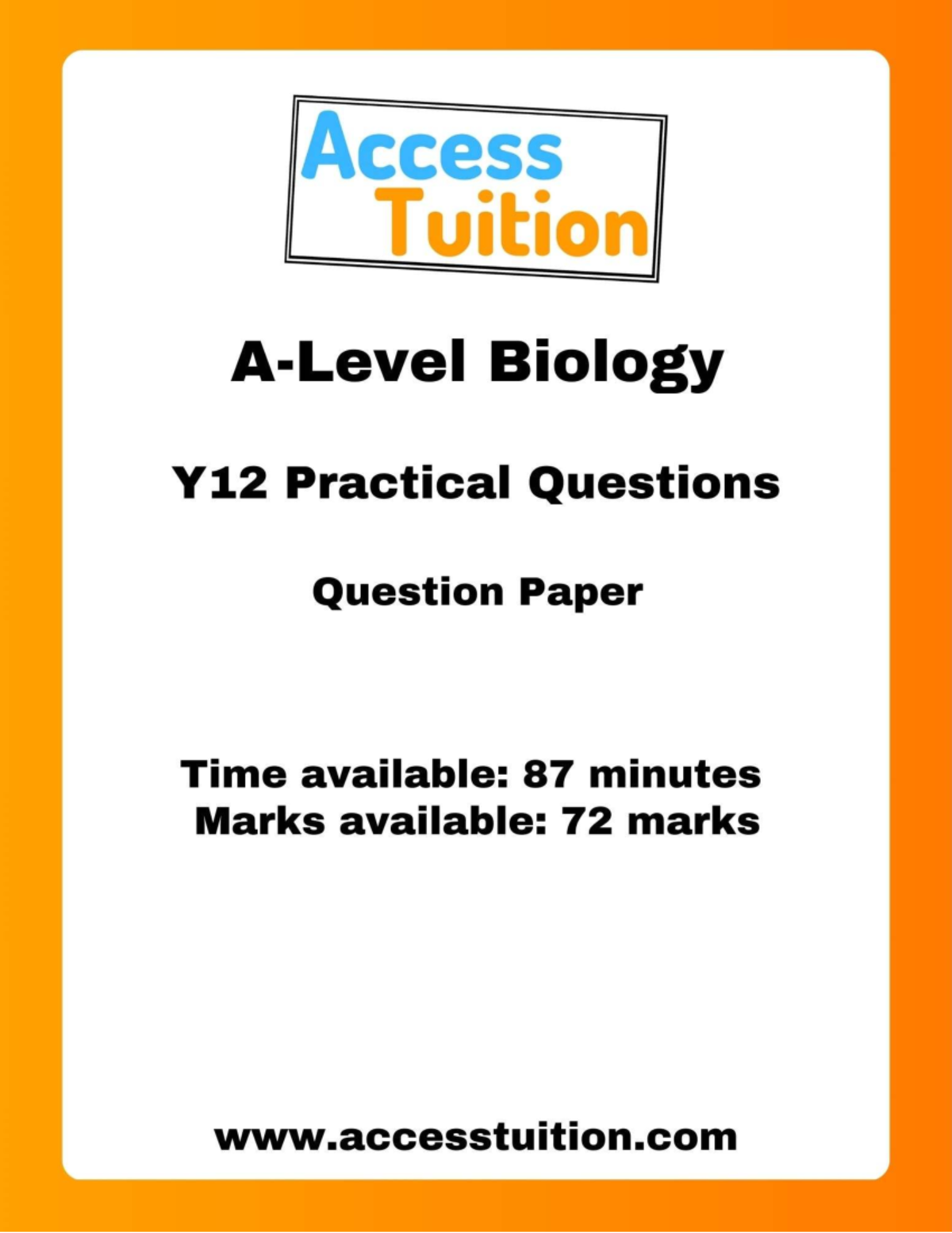 A Level Biology Y12 Practical Questions - Comprehensive Guide - Studocu