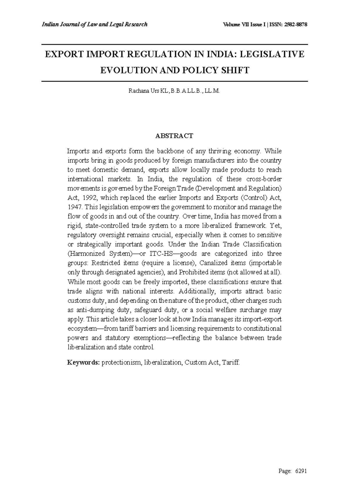 Export-Import Regulation in India: Legislative Evolution & Policy Shift ...