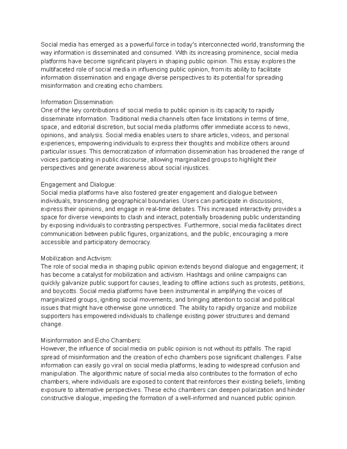 The role of media in shaping cultural norms and values - The media ...