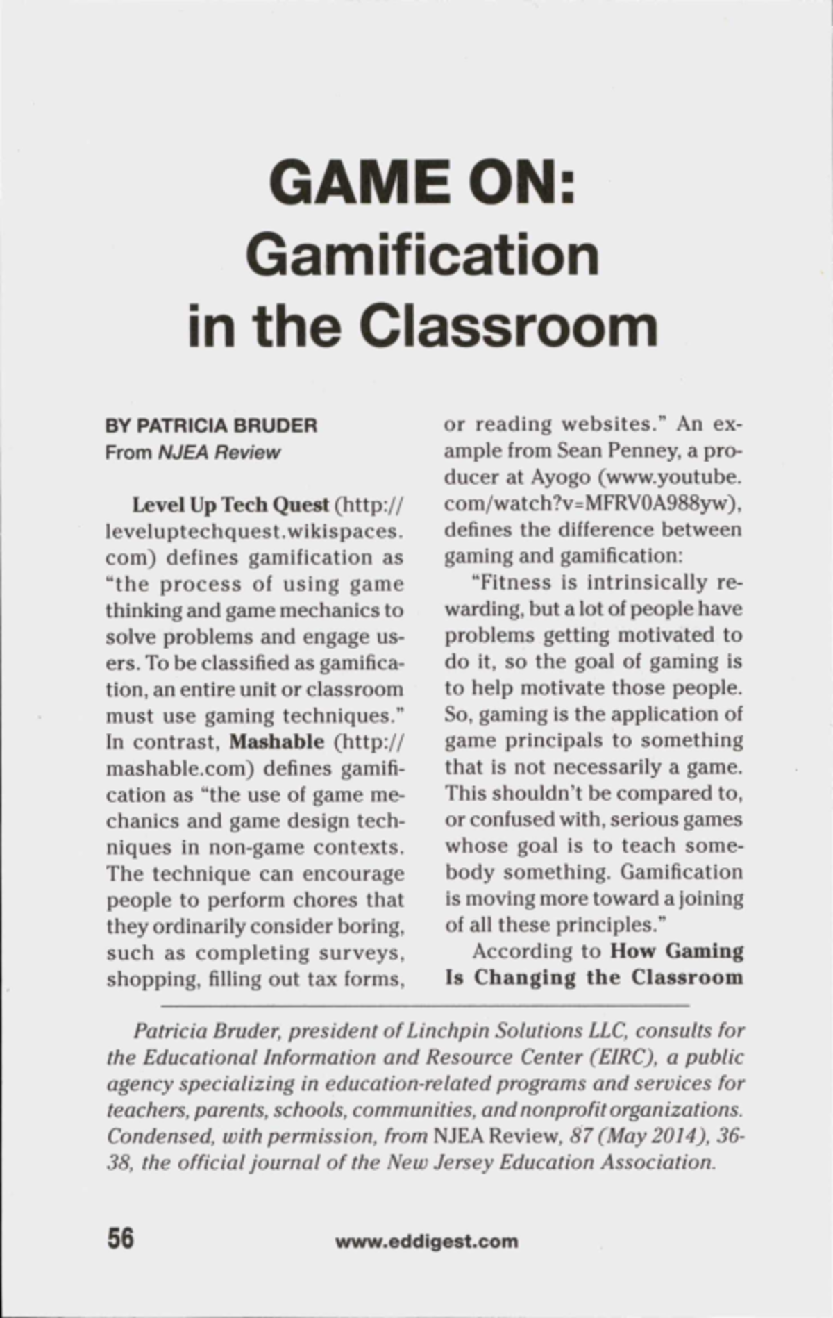 GAME ON: Exploring Gamification in the Classroom (EDUC 101) - Studocu