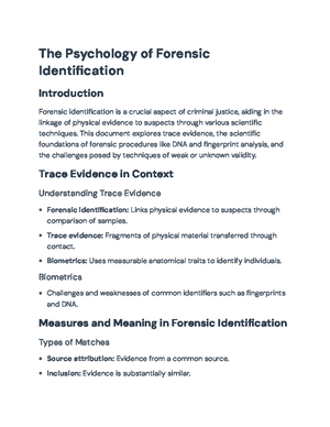 Forensic Identification Techniques: Challenges and Implications in Law ...