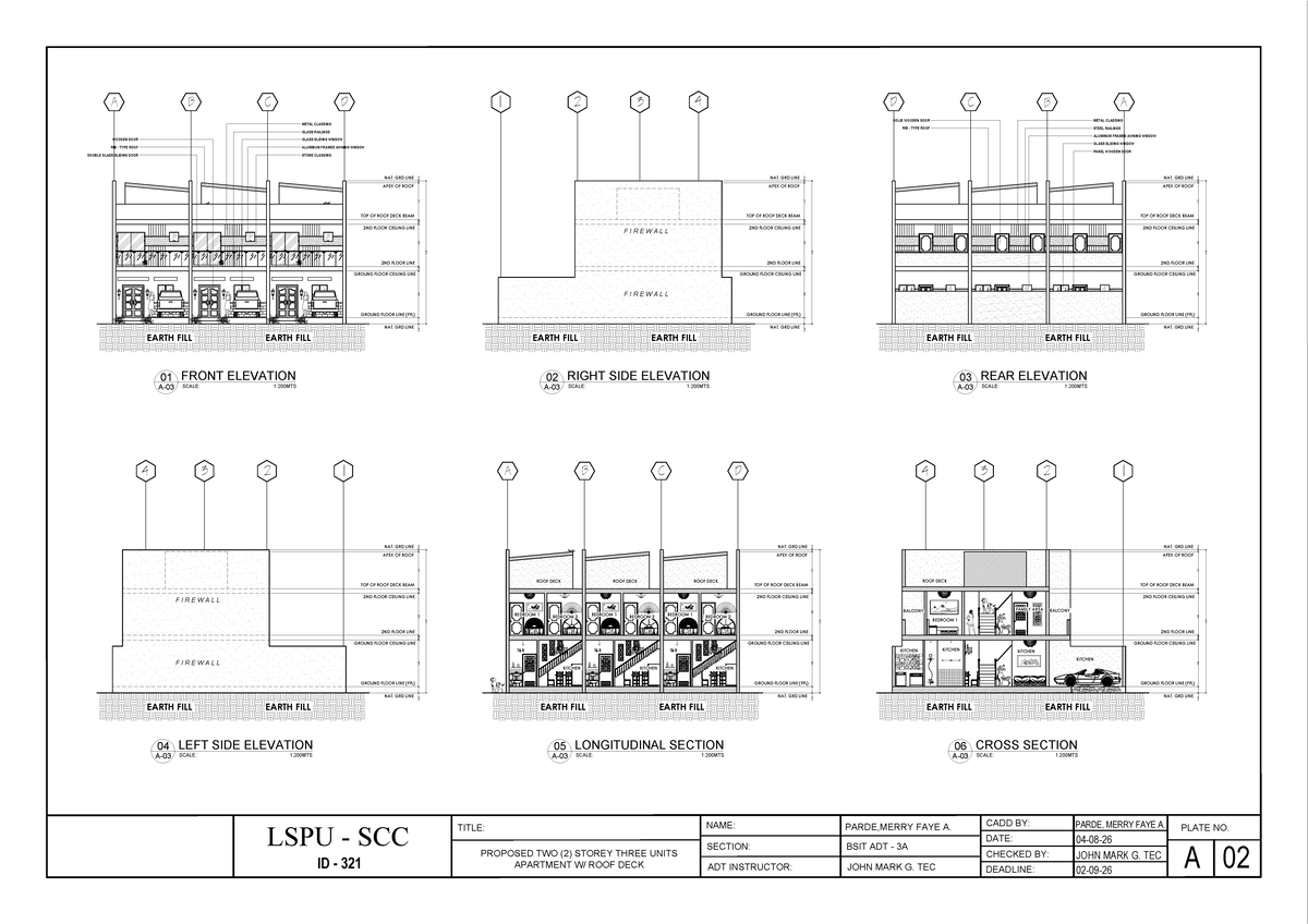 Proposed 2-Storey 3-Unit Apartment Plan (BSIT ADT - 3A) - Studocu