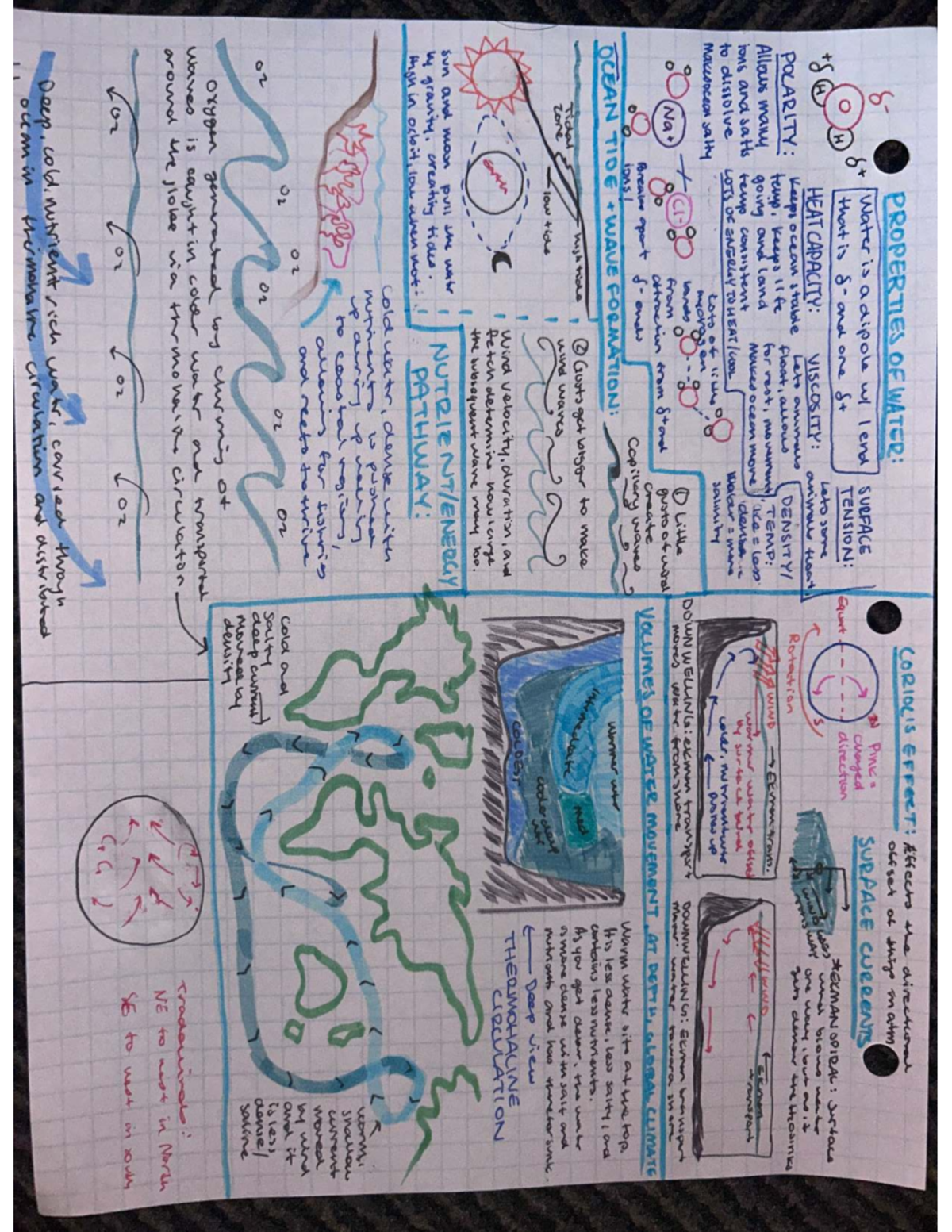 CORIOLIS EFFECT & WATER PROPERTIES: Week 2 Summary Sheet - Studocu