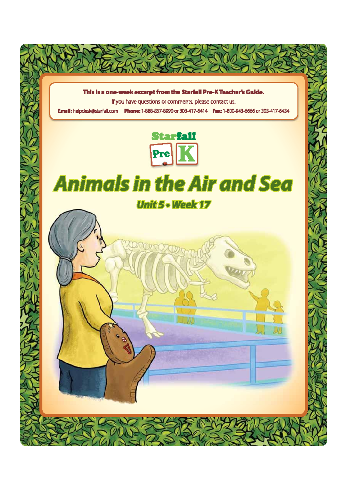 Starfall Pre-K Teacher's Guide: Animals in the Air and Sea (Unit 5 ...