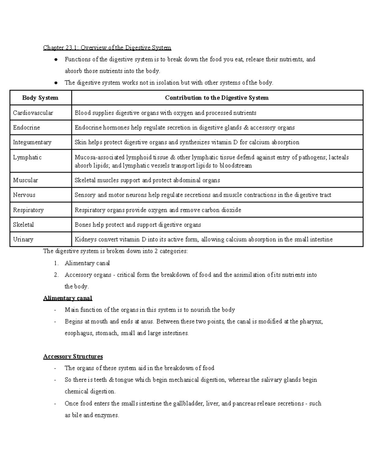 Chapter 23 - Overview of the Digestive System Lab Manual - Studocu