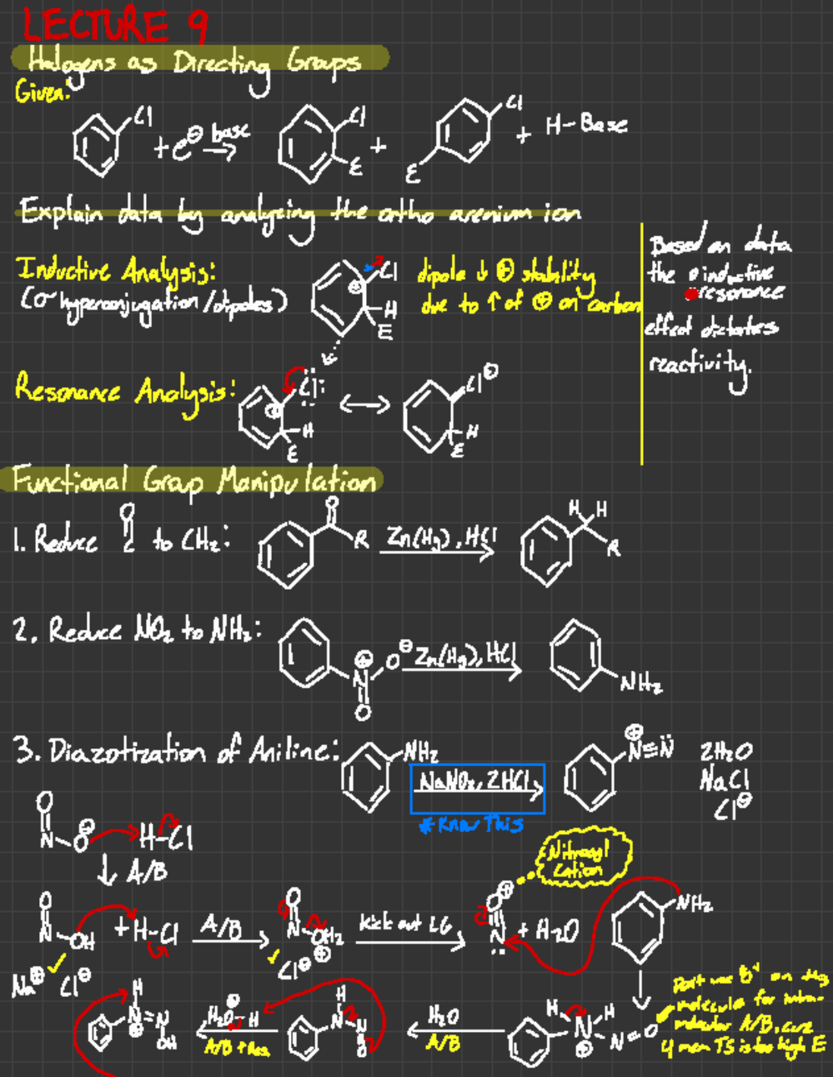 Chem 3B - Lecture 9: Halogens as Directing Groups Analysis - Studocu