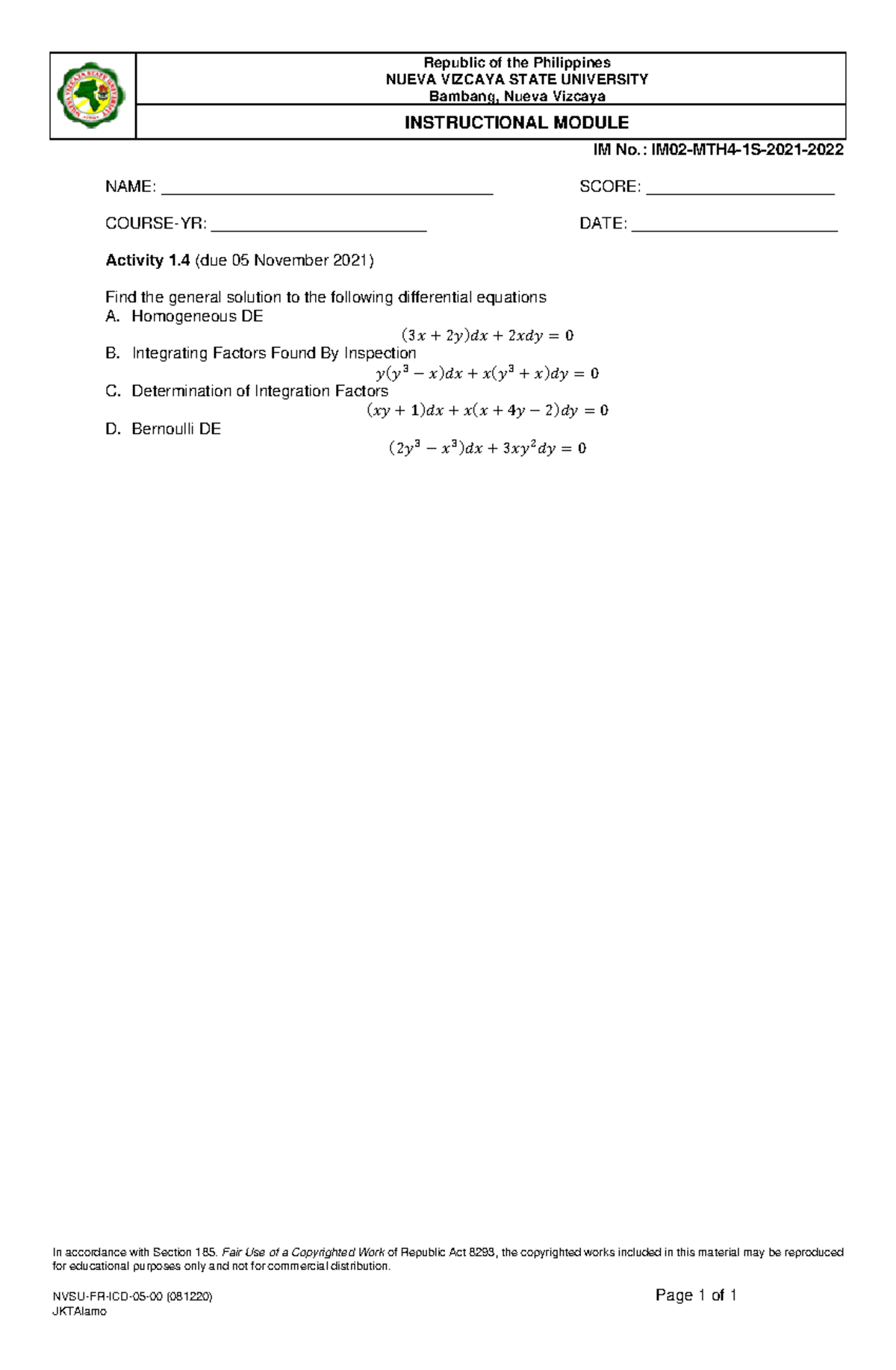 DE 02 - Act 1-4 - module - Republic of the Philippines NUEVA VIZCAYA ...