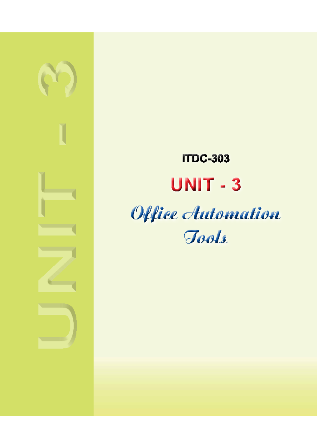 IT Tools Level 3: Office Automation Tools - Word Processing Chapter 3 - Studocu