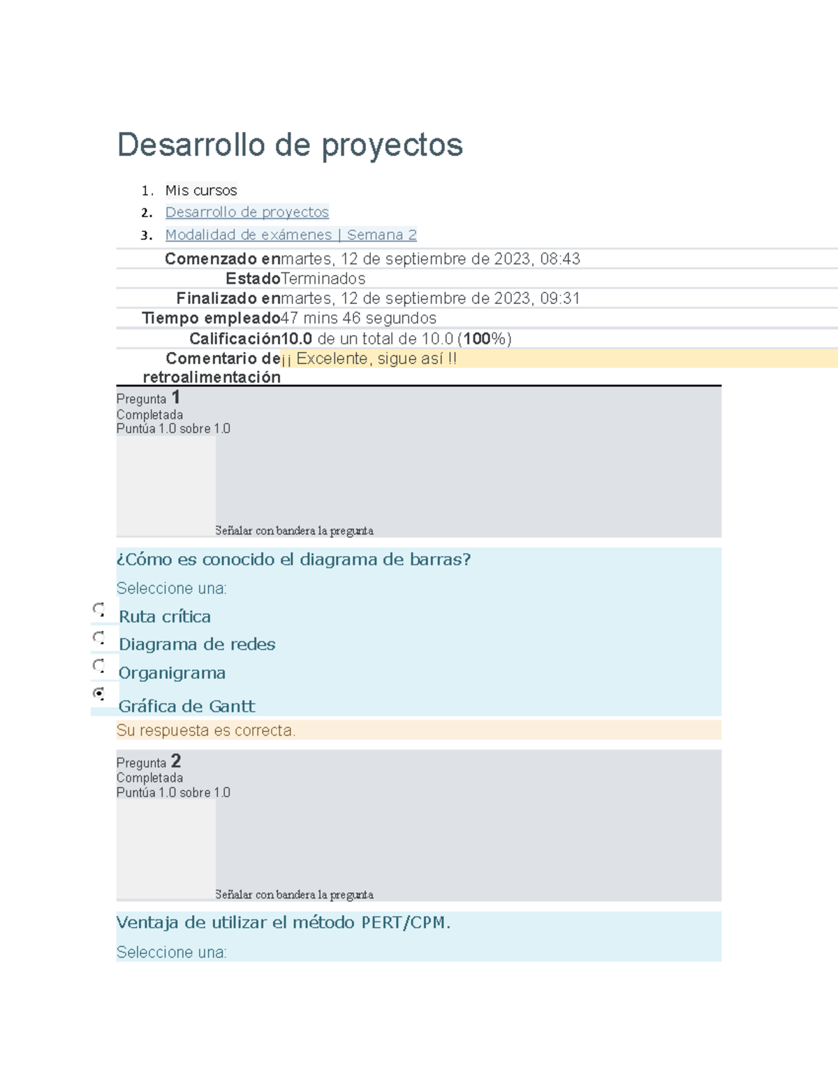 Desarrollo DE Proyectos SEM 1Y2 - Desarrollo de proyectos 1. Mis cursos ...